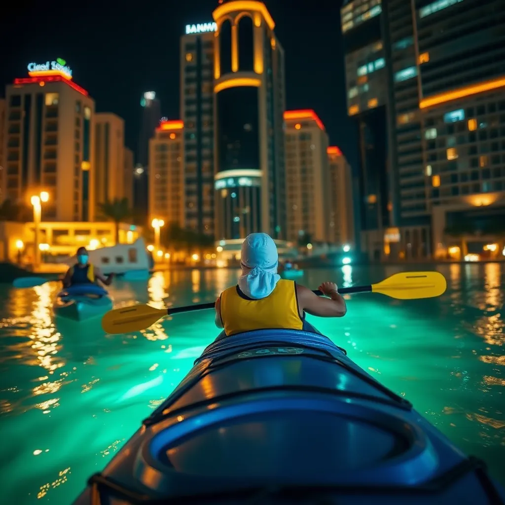 Experience the Thrill of Night Kayaking in Dubai